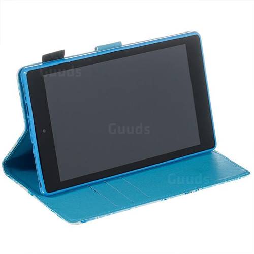 Tower Butterfly Matte Leather Wallet Tablet Case for Amazon Fire HD 8 ...