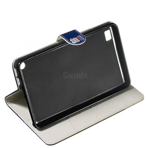 White Gold Marble Smooth Leather Tablet Wallet Case for Amazon Fire 7 ...