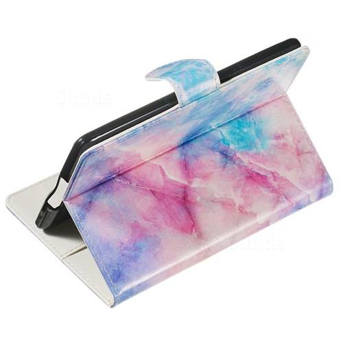 Blue Pink Marble Smooth Leather Tablet Wallet Case for Amazon Kindle ...