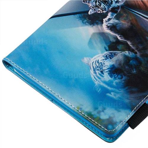 Mirror Cat Matte Leather Wallet Tablet Case for Amazon Kindle ...