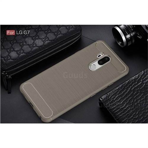 Luxury Carbon Fiber Brushed Wire Drawing Silicone TPU Back Cover for LG ...
