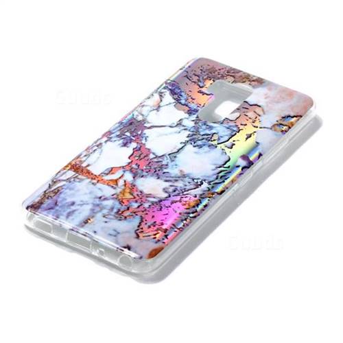 Gold Plating Marble Pattern Bright Color Laser Soft TPU Case for LG G7 ...