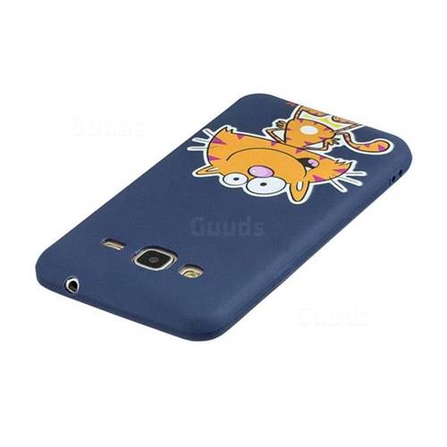 Blue Cute Cat Soft Kiss Candy Hand Strap Silicone Case for Samsung ...