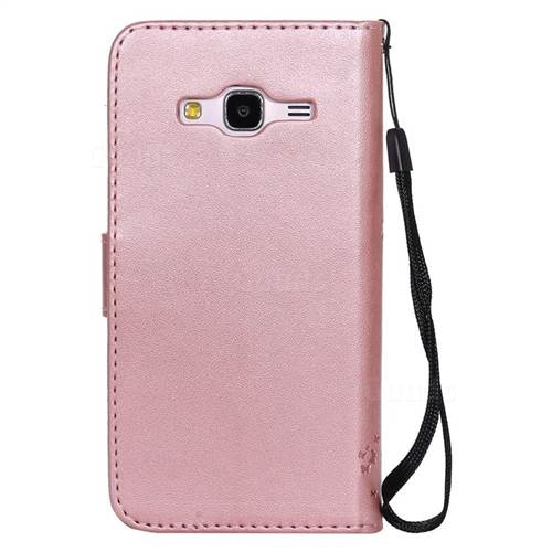 Embossing Butterfly Tree Leather Wallet Case for Samsung Galaxy J3 2016 ...