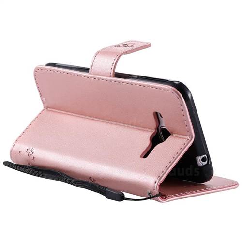 Embossing Butterfly Tree Leather Wallet Case for Samsung Galaxy J3 2016 ...