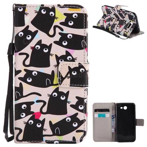 Cute Kitten Cat PU Leather Wallet Case for Samsung Galaxy J3 2017 ...