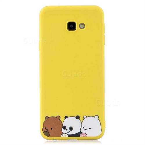 Yellow Bear Family Soft Kiss Candy Hand Strap Silicone Case for Samsung ...