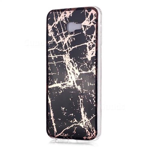 Black Galvanized Rose Gold Marble Phone Back Cover for Samsung Galaxy ...