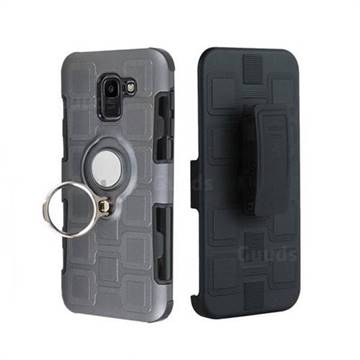 3 in 1 PC + Silicone Leather Phone Case for Samsung Galaxy J6 (2018) SM ...