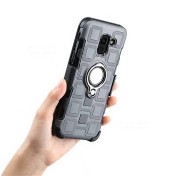 3 in 1 PC + Silicone Leather Phone Case for Samsung Galaxy J6 (2018) SM ...