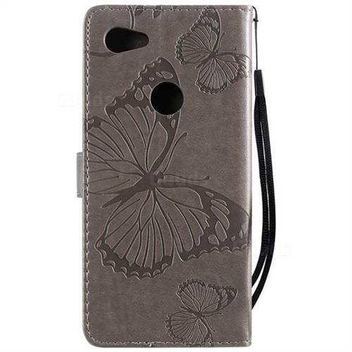 Embossing 3D Butterfly Leather Wallet Case for Google Pixel 3A XL ...