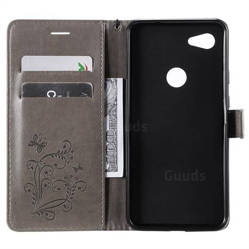 Embossing 3D Butterfly Leather Wallet Case for Google Pixel 3A XL ...