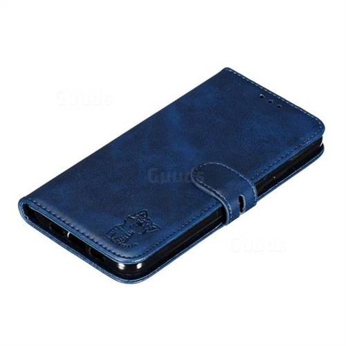 Embossing Happy Cat Leather Wallet Case for Google Pixel 3A XL - Blue ...