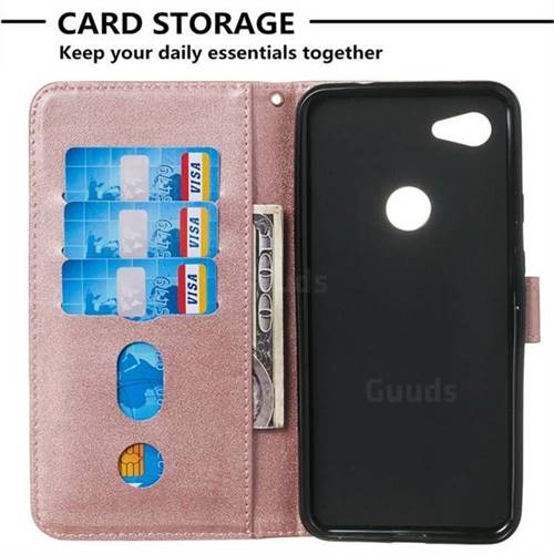 Retro Luxury Zipper Leather Phone Wallet Case for Google Pixel 3A XL ...