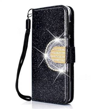 Glitter Diamond Buckle Splice Mirror Leather Wallet Phone Case for ...