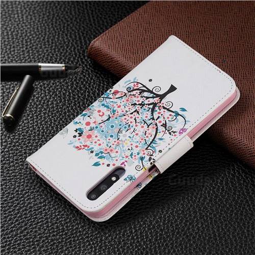 Colorful Tree Leather Wallet Case for Huawei Honor 9X Pro - Huawei ...