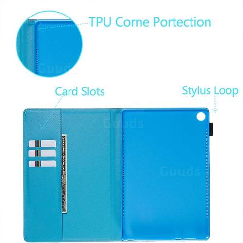 Underwater Mandala Flower Matte Leather Wallet Tablet Case for Huawei ...