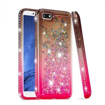 Diamond Frame Liquid Glitter Quicksand Sequins Phone Case for Huawei Y5 ...