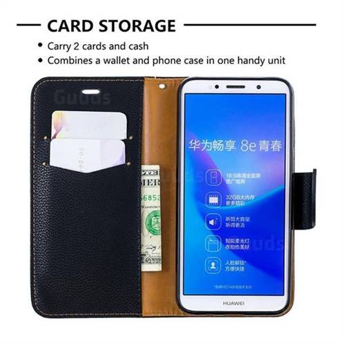 Classic Luxury Litchi Leather Phone Wallet Case for Huawei Y5 Prime ...