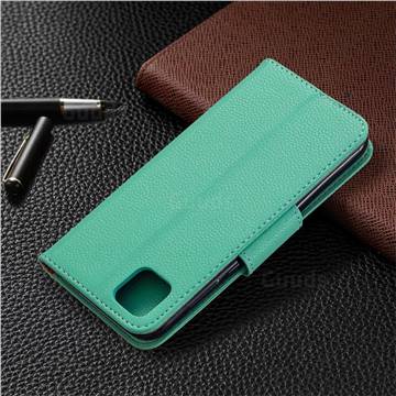Classic Luxury Litchi Leather Phone Wallet Case for Huawei Y5p - Green ...