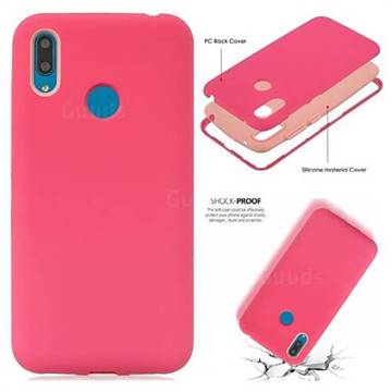 Matte PC + Silicone Shockproof Phone Back Cover Case for Huawei Y6 ...