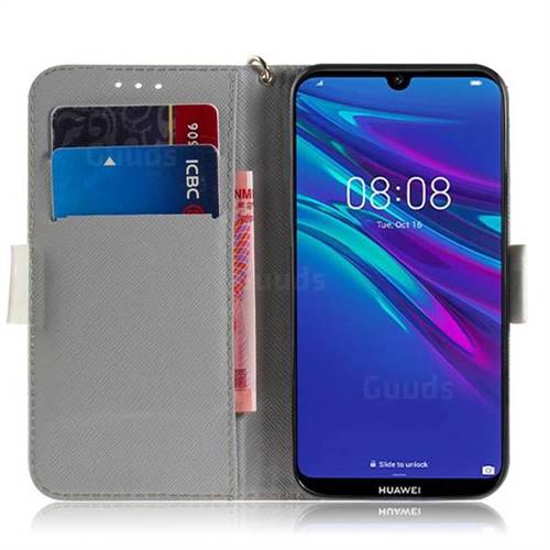 Watercolor Flower 3D Painted Leather Wallet Phone Case for Huawei Y6 ...