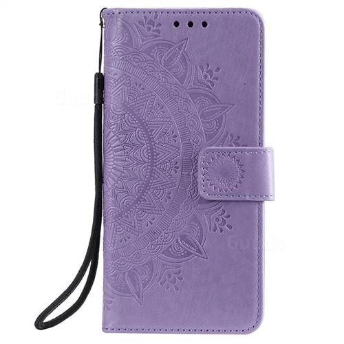 Intricate Embossing Datura Leather Wallet Case for Huawei Y6 (2019 ...