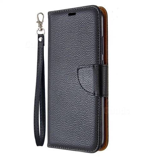 Classic Luxury Litchi Leather Phone Wallet Case for Huawei Y7p - Black ...