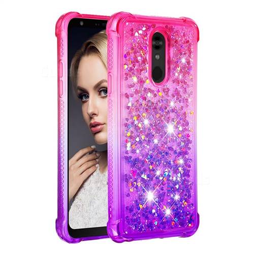 Rainbow Gradient Liquid Glitter Quicksand Sequins Phone Case for LG ...