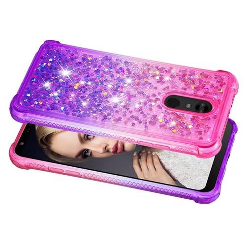 Rainbow Gradient Liquid Glitter Quicksand Sequins Phone Case for LG ...