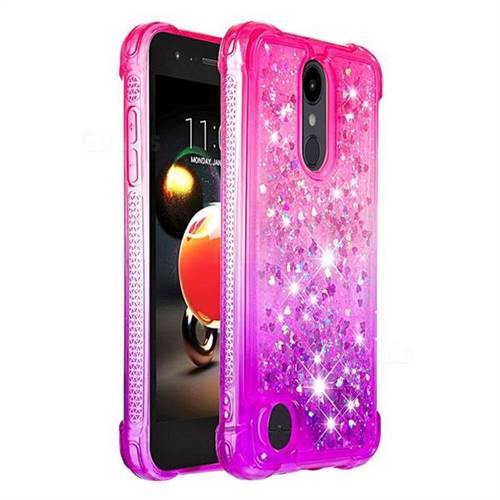 Rainbow Gradient Liquid Glitter Quicksand Sequins Phone Case for LG K8 ...