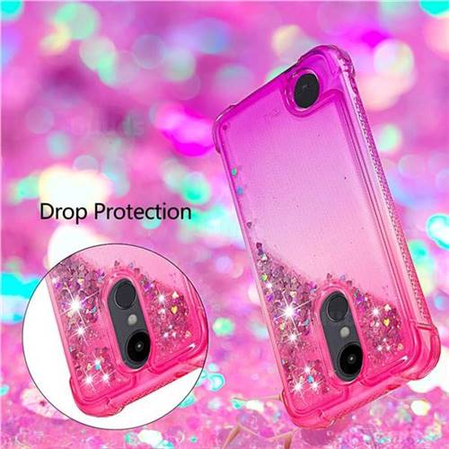 Rainbow Gradient Liquid Glitter Quicksand Sequins Phone Case for LG K8 ...