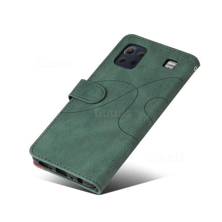 Luxury Two-color Stitching Leather Wallet Case Cover for LG K92 5G ...