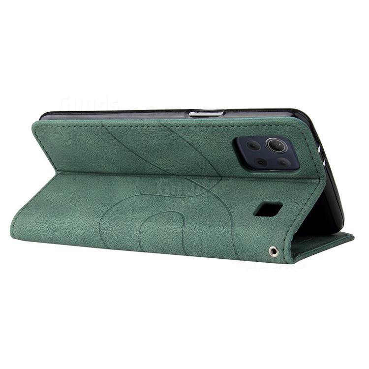 Luxury Two-color Stitching Leather Wallet Case Cover for LG K92 5G ...