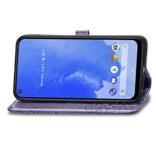 Embossing Imprint Mandala Flower Leather Wallet Case for LG Q70 ...