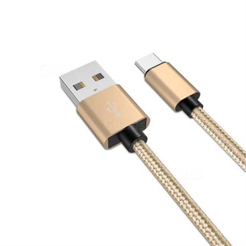 20cm Short Metal Weaving Type-C Data Charging Cable USB C to USB A ...