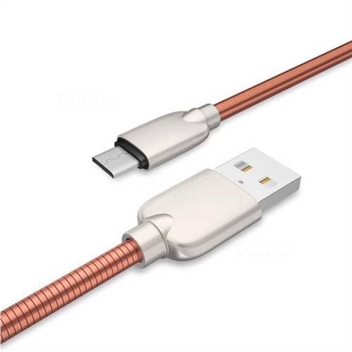 1m Metal U Sharp Zinc Alloy Spring Micro USB Data Charging Cable ...