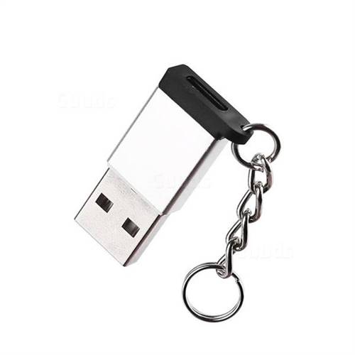Keychain Aluminum Alloy Type-C Female to USB A Male Connector Adapter ...