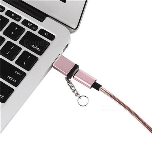 Keychain Aluminum Alloy Type-C Female to USB A Male Connector Adapter ...