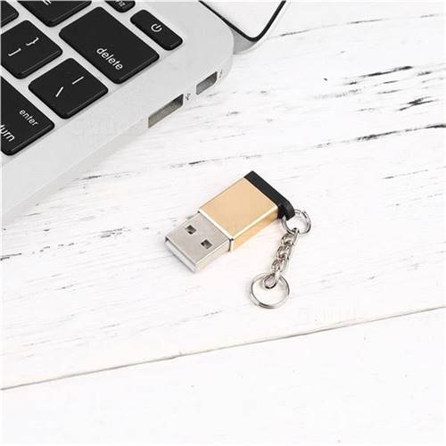 Keychain Aluminum Alloy Type-C Female to USB A Male Connector Adapter ...