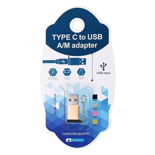 Keychain Aluminum Alloy Type-C Female to USB A Male Connector Adapter ...
