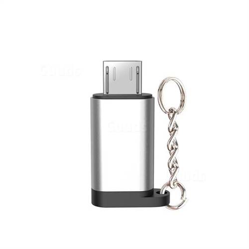 Keychain Aluminum Alloy Type-C Female to Micro USB Male Connector ...