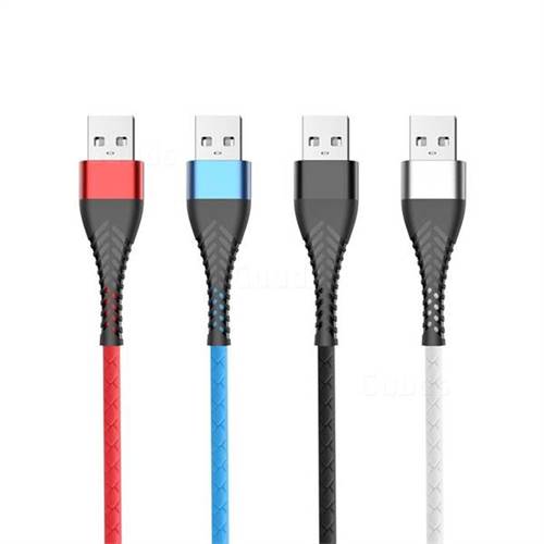 Fish Bone Line 100cm 3.0A Fast Soft Type-C Data Charging Cable - Red ...