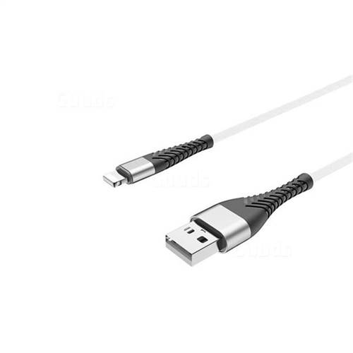 Fish Bone Line Soft 100cm 3.0A Fast 8 Pin Data Charging Cable - White ...