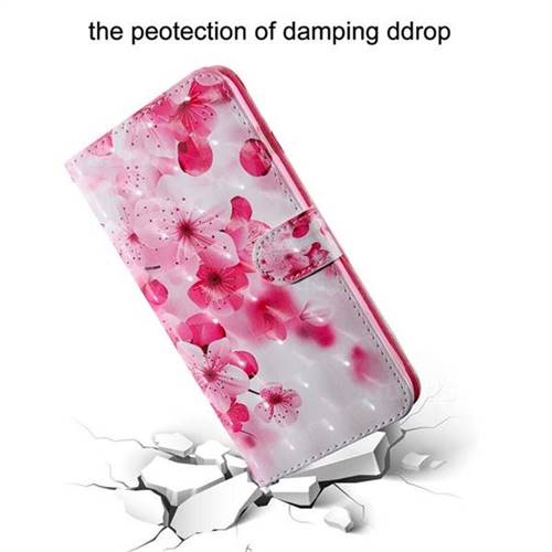 Peach Blossom 3D Painted Leather Wallet Case for Motorola Moto E5 Play ...