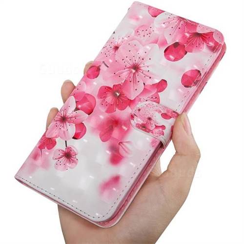 Peach Blossom 3D Painted Leather Wallet Case for Motorola Moto E5 Play ...