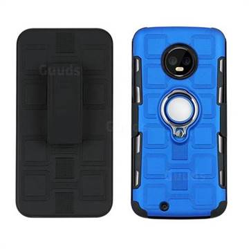 3 in 1 PC + Silicone Leather Phone Case for Motorola Moto G6 - Dark ...