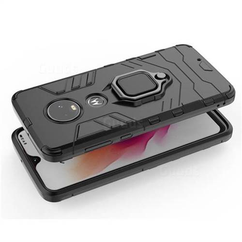 Black Panther Armor Metal Ring Grip Shockproof Dual Layer Rugged Hard ...