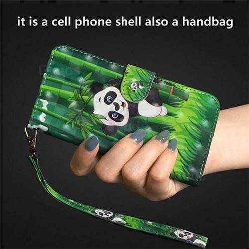 Climbing Bamboo Panda 3D Painted Leather Wallet Case for Motorola Moto ...