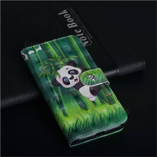 Climbing Bamboo Panda 3D Painted Leather Wallet Case for Motorola Moto ...